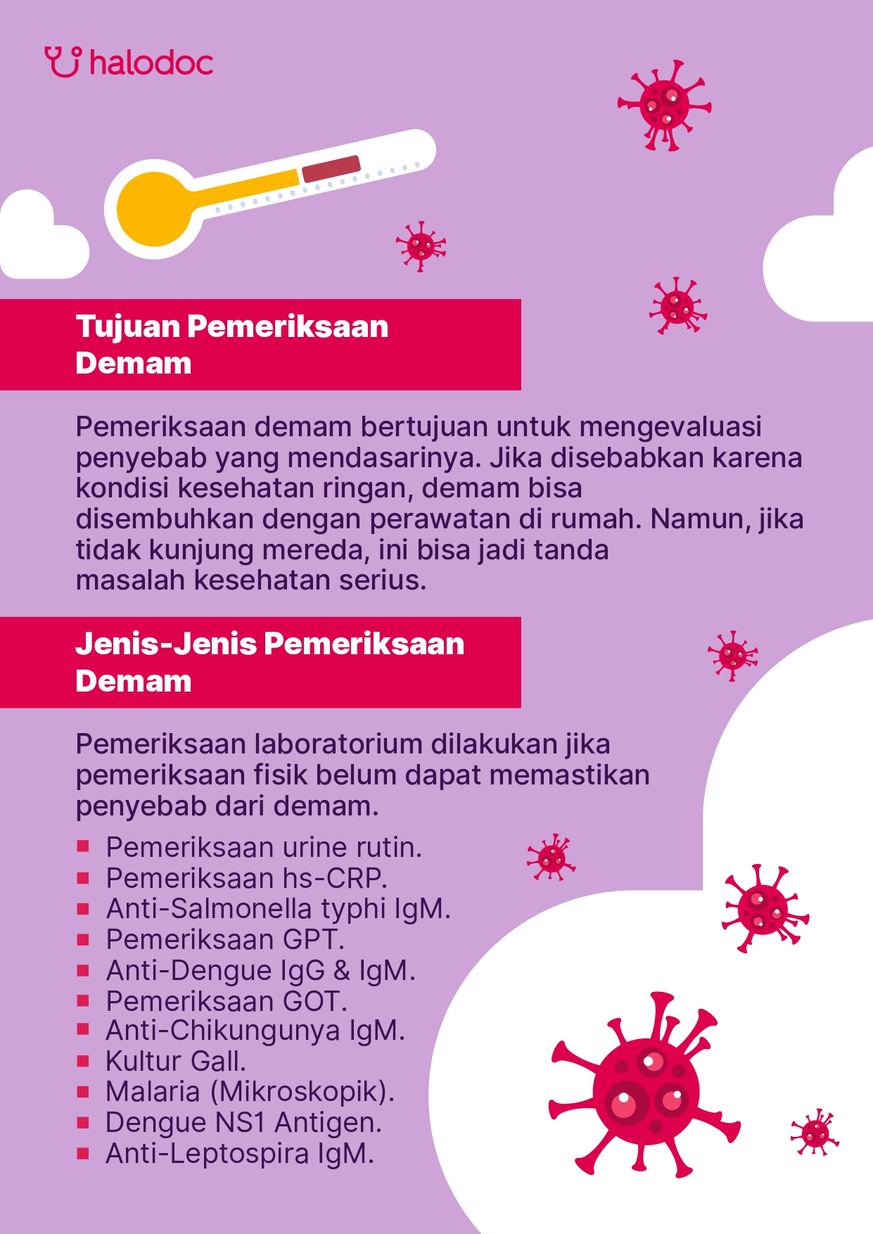 Alami Demam, Ini Pemeriksaan Lengkap yang Harus Dilakukan