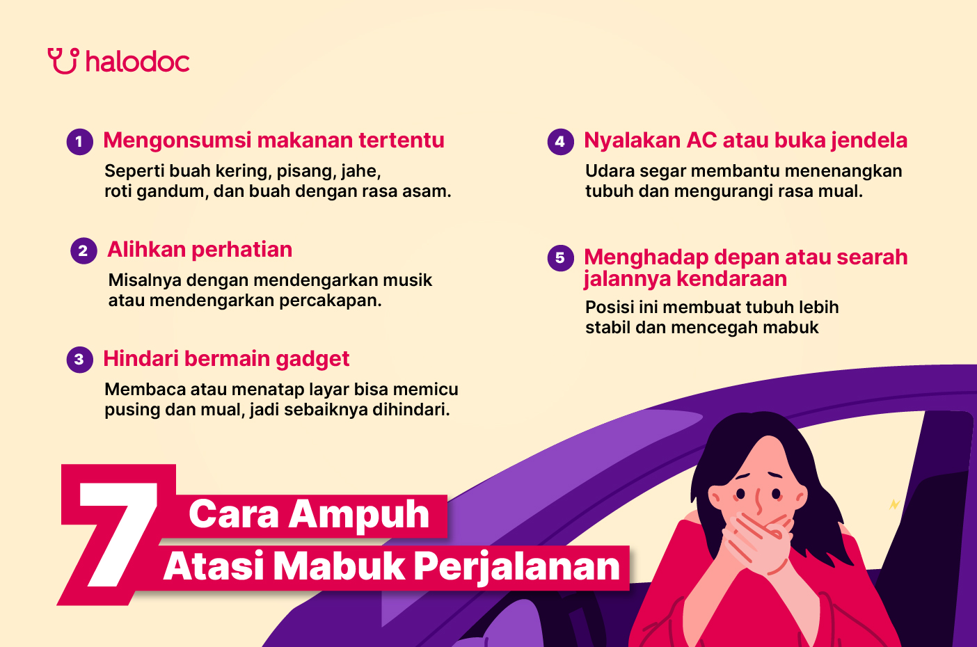 Ini 9 Cara Ampuh untuk Mengatasi Mabuk Perjalanan