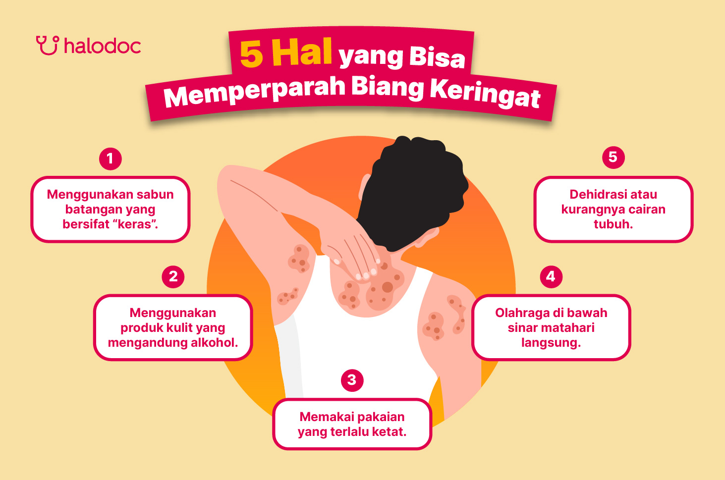 Catat, Ini 5 Hal yang Bisa Memperparah Biang Keringat